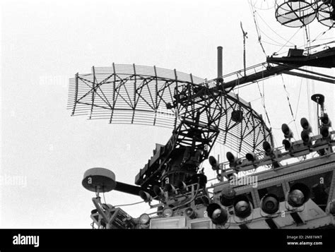 A View Of The Sps 10f Radar Aboard The Aircraft Carrier Uss America Cv