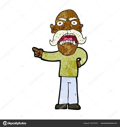 Cartoon Angry Old Man Stock Vector Image By ©panthermediaseller 352153722