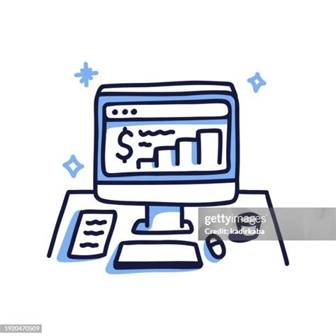 Statistics Drawing Hand Drawn Icon Doodle Style Assessment Money Graph
