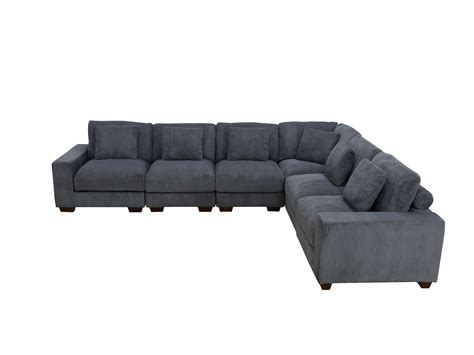 Latitude Run® 6 Piece Premium Corduroy Fabric Reversible Living Room