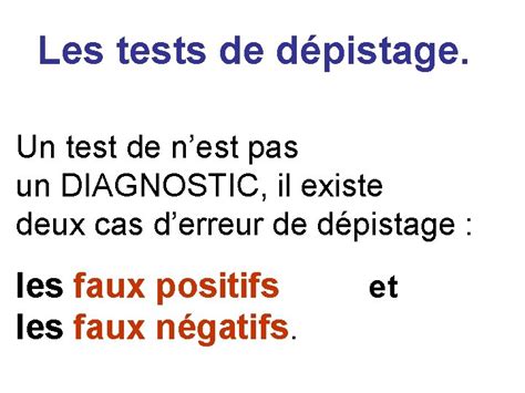 Tests Simples Tests Multiples Et Prvalence Les Tests
