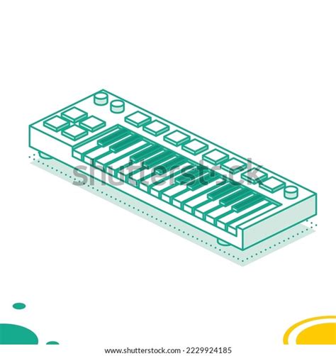 Midi Keyboard Pads Faders Isometric Outline Stock Vector Royalty Free 2229924185 Shutterstock