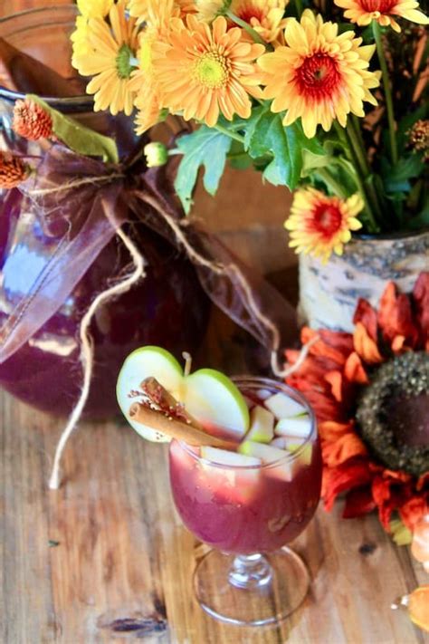 Festive Apple Cider Red Wine Thanksgiving Sangria Recipe
