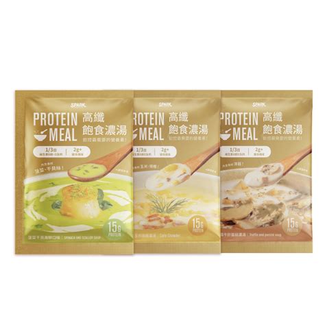 Spark Protein 高纖飽食濃湯｜飲控蛋白濃湯推薦 真材實料美味營養｜spark Protein