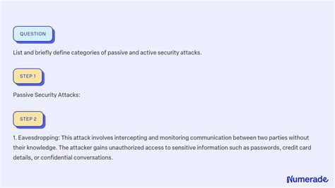 Solvedlist And Briefly Define Categories Of Passive And Active