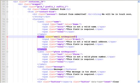 js animated how to make a contact form field not required template