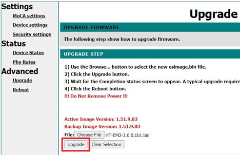 How To Upgrade Hitron Ht Em2 Firmware Hitron Americas
