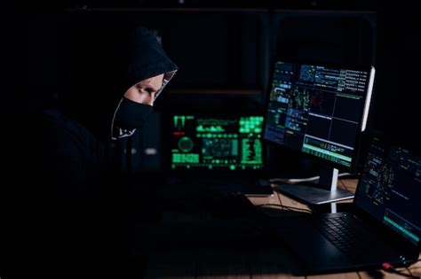 Premium Photo Computer Hacker Spreading Virus