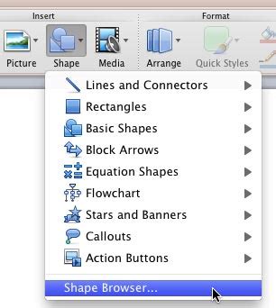 Insert Shapes In PowerPoint For Mac