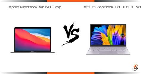 Compare Apple MacBook Air M Chip Vs ASUS ZenBook OLED UX Specs And Malaysia Price