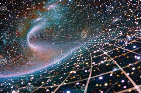 Wormhole Tunnel In Space Showcasing Concept Of Relativity Stock Image