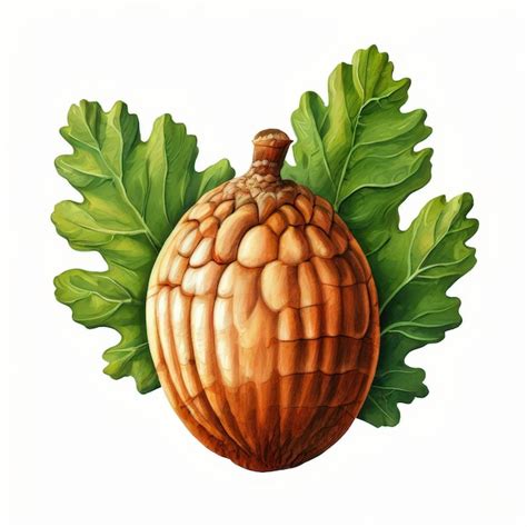 Premium Photo The Ai Image Generator Single Acorn With Detailed