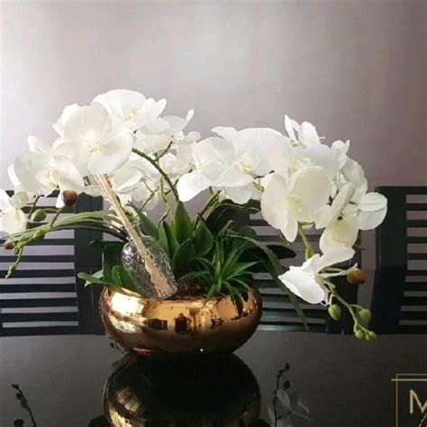 Orchid Planters Clear Vase Orchid Arrangements Gold Vases Luxury