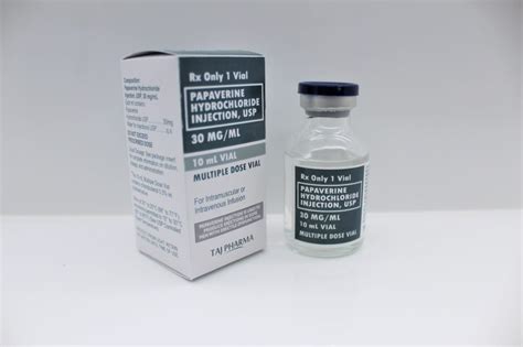 Papaverine Hydrochloride Injection Usp 30mgml Manufacturers