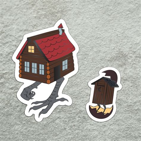 Baba Yaga Sticker Spooky Sticker Christmas Sticker Etsy