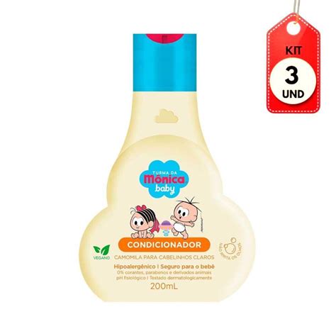 Kit C 03 Turma Da Mônica Condicionador Cabelinhos Claros 200ml Carrefour