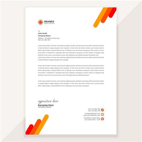 회사 레터헤드 디자인 프리미엄 벡터