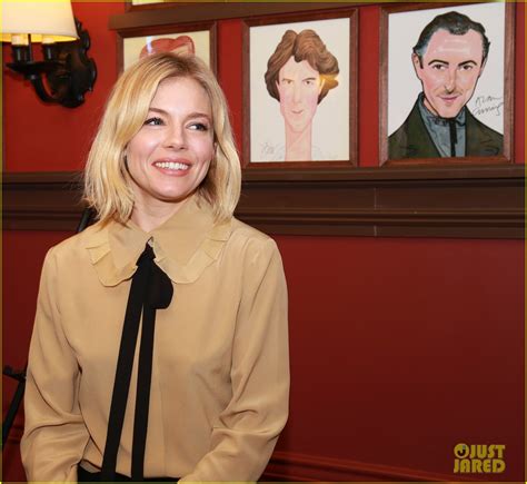 Sienna Miller Shows Off Her Caricature Portrait At Sardi S Photo