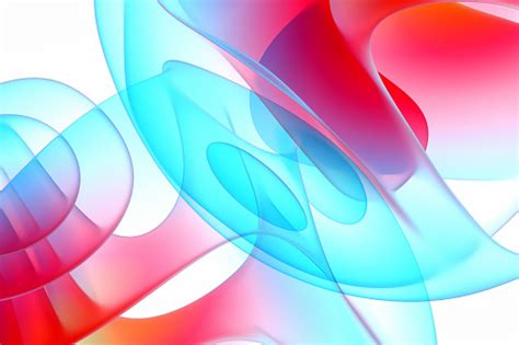 화이트 백의 파란색과 보라색 그라데이션 색상의 매트투명 유리 소재의 곡선 물결 모양의 바이오 라인의 초현실적 변형 생물학적 꽃 패턴 형태의 추상 미술 3d 배경의 3d