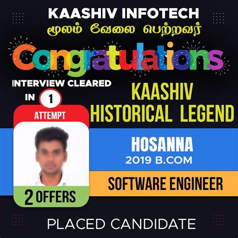 Venkatesan Prabu On Linkedin Congrats Hosanna Job Profile Software