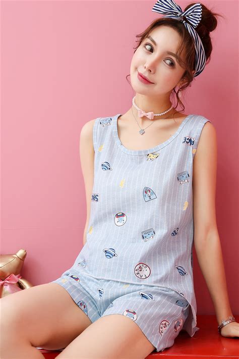 夏季情侣睡衣背心