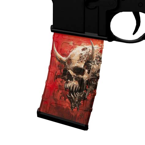 Ar 15 M4 M16 Mag Skin Skull