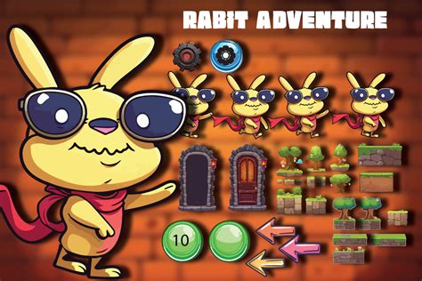 Rabit Adventure Assets Sprite Sheet Game Sprites