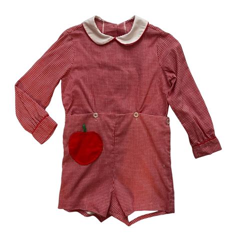 Vtg S Ance K T Custom Made Button On Romper Shorts Set Suit