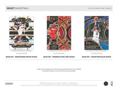 2023 24 panini select h2 nba basketball cards