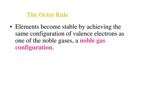 PPT The Octet Rule PowerPoint Presentation Free Download ID