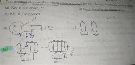 Answered Find Direction Of Induced Current In Secondary Circuit For