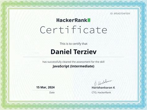 Javascript Intermediatejavascript Certification Hackerrank