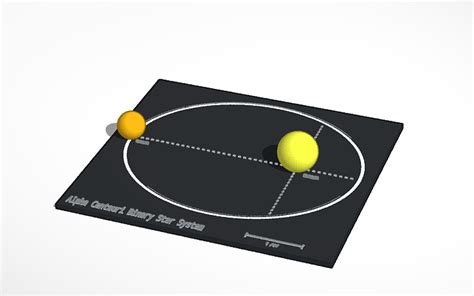 3d Design Alpha Centauri Binary Star System Tinkercad