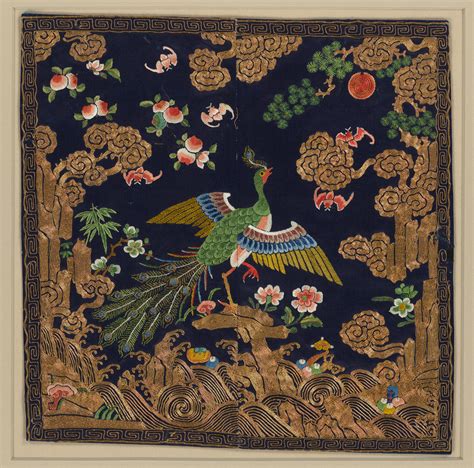 Rank Badge With Peacock China Qing Dynasty The Metropolitan Museum Of Art