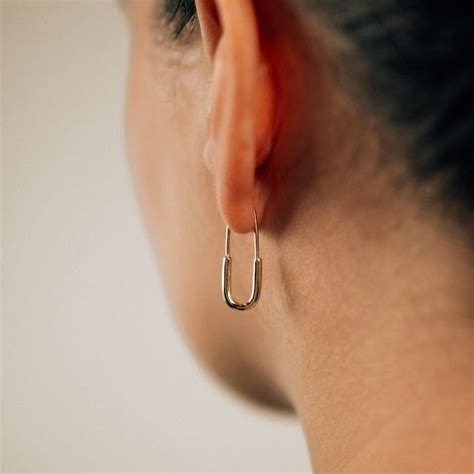 Safety Pin Earrings Etsy