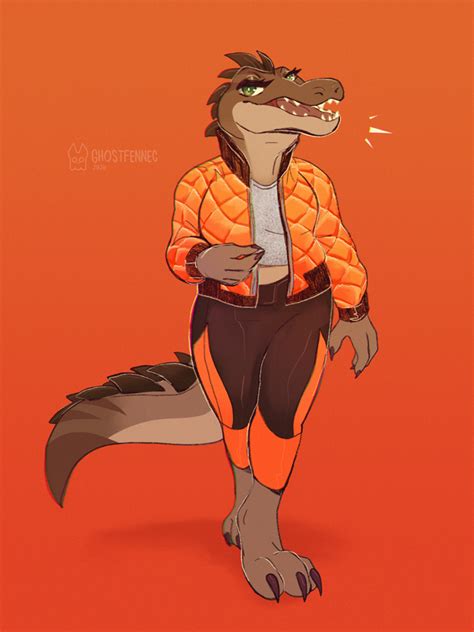 207499 Safe Artistfanghaunt Crocodilian Reptile Anthro