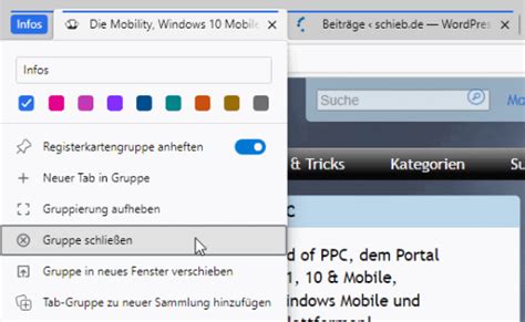 Tabs in Gruppen organisieren in Edge Jörg Schieb Digital und KI