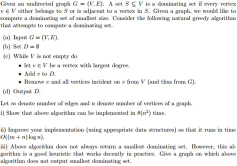 Solved Given An Undirected Graph G Ve A Set S Subset