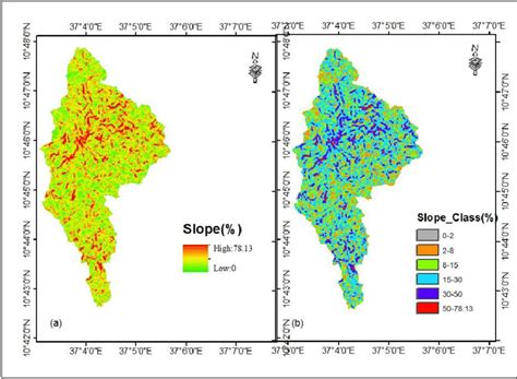 Slope Range A Slope Class B Of The Study Area Download