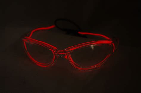 Red Light Up El Wire Sunglasses Cosplay Sunglasses