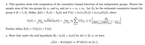 Solved This Question Deals With Comparison Of The Cumulative