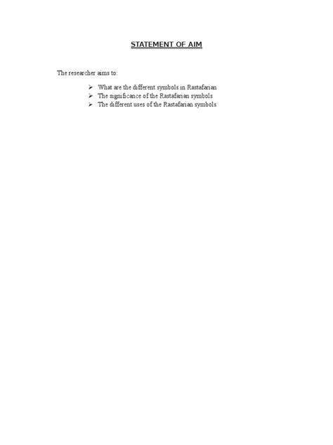 Statement Of Aim Pdf