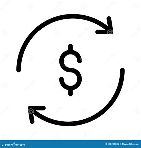 Transfer Thin Line Vector Icon Stock Vector Illustration Of Deposit