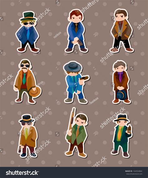 Mafia Stickers Stock Vector Royalty Free