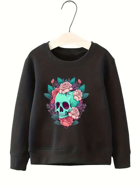 Sudadera Forro Polar Cálida Niños Estampado Gráfico Calavera Temu Mexico
