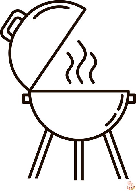 Ausmalbilder Grill Spaß beim Ausmalen von Grillmotiven