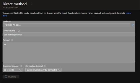 Azure Iot Hub Service Client Sdk Issue Invoke Device Method Fails