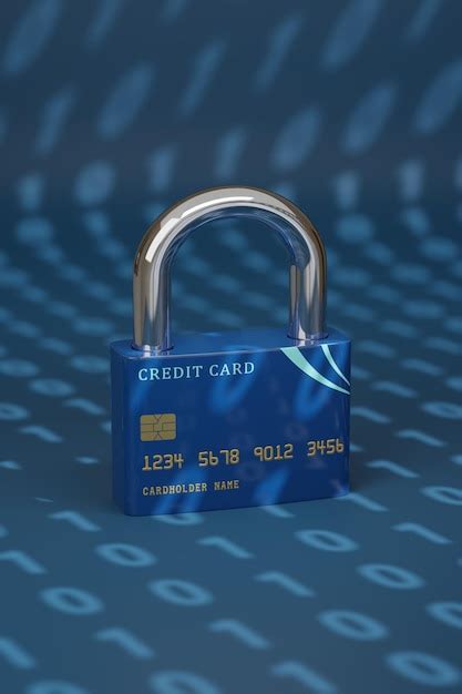 Premium Photo Credit Card In The Shape Of A Closed Padlock On A