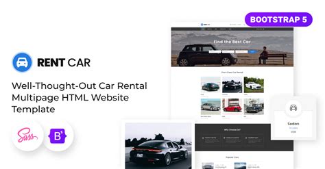Autonoleggio Modello Di Sito Web HTML5 Multipagina Per Noleggio Auto