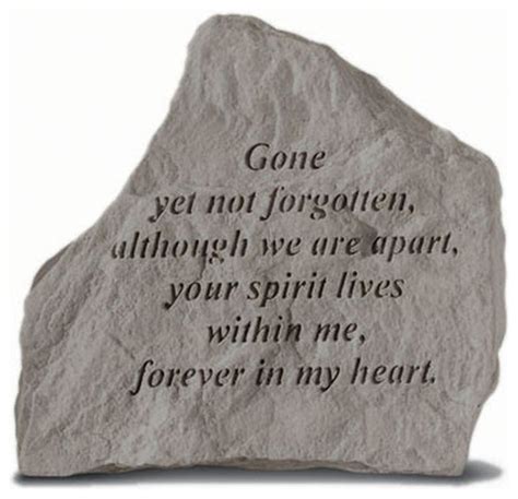 Gone Yet Not Forgotten Memorial Pet Stone Contemporary Garden